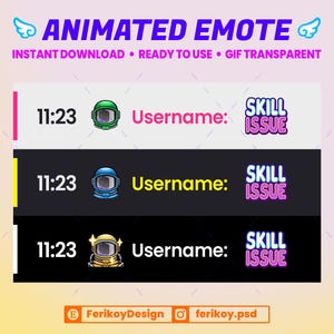 Skill Issue Animated Emote: Twitch & Discord (GIF) - Etsy