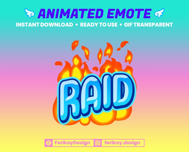 Raid Blue Animated Emote Raid Fire Animation Discord Twitch Youtube ...