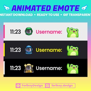 Hello Waving Cute Frog Animated Emote - Hi Frog Emote - for Twitch and ...