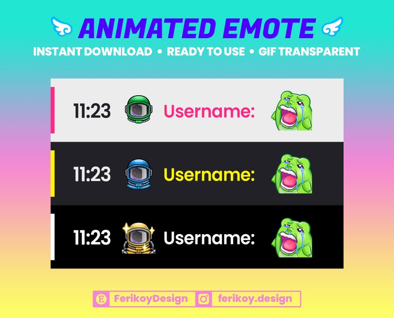 Crying Cute Frog Animated Emote Sad Froggy Cry for Twitch and Discord ...