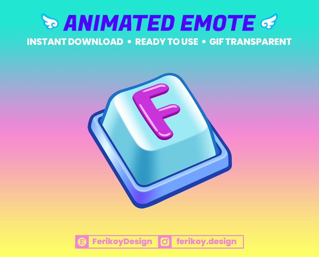 F Keyboard Emote - Press K Emote - F Button Emote - Animated Emote ...