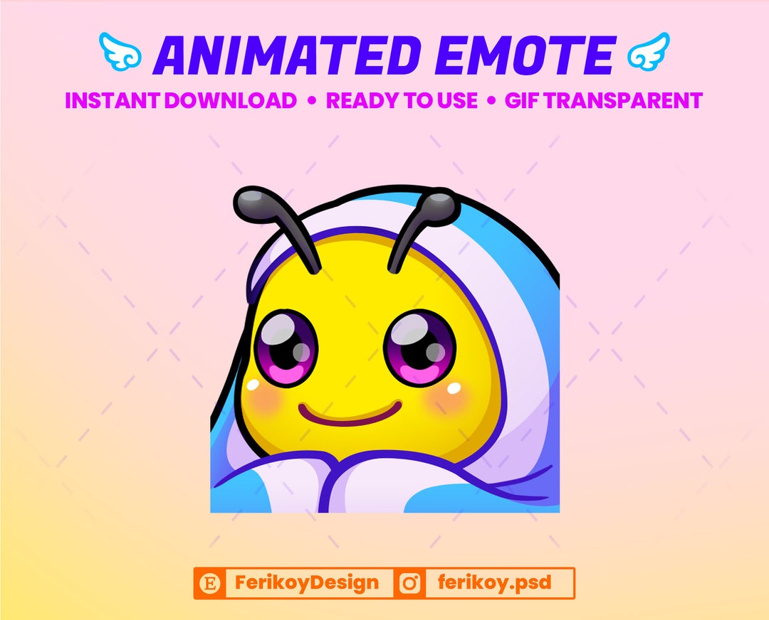 Comfy Blanket Cute Bee Animated Emote - Cozy Wasp Hornet Emote - for ...