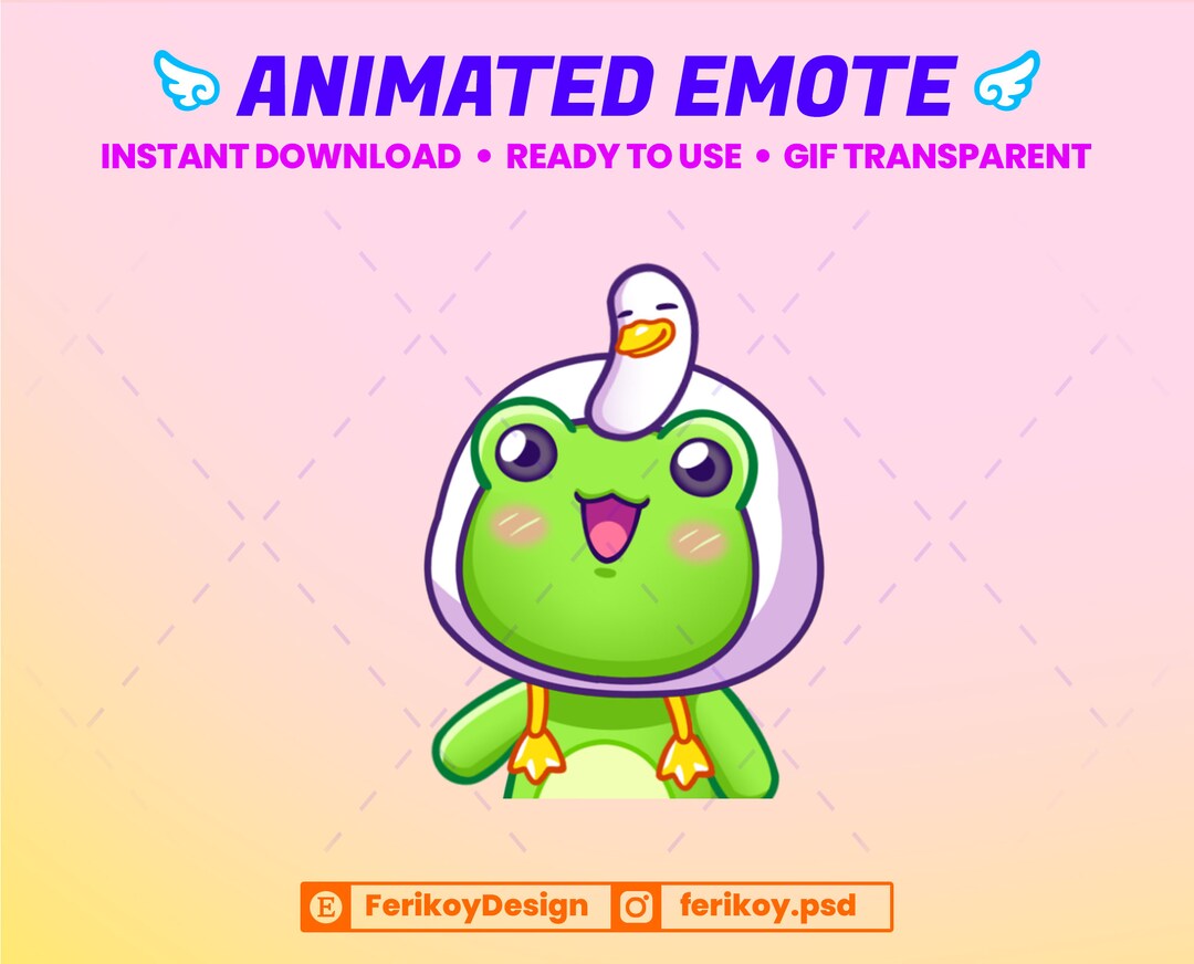 Wiggle Dancing Frog Animated Emote: Twitch/discord (GIF) - Etsy