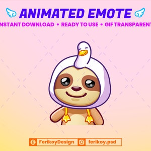 Wiggle Dancing Cute Sloth Animated Emote Dancing Sloth for - Etsy