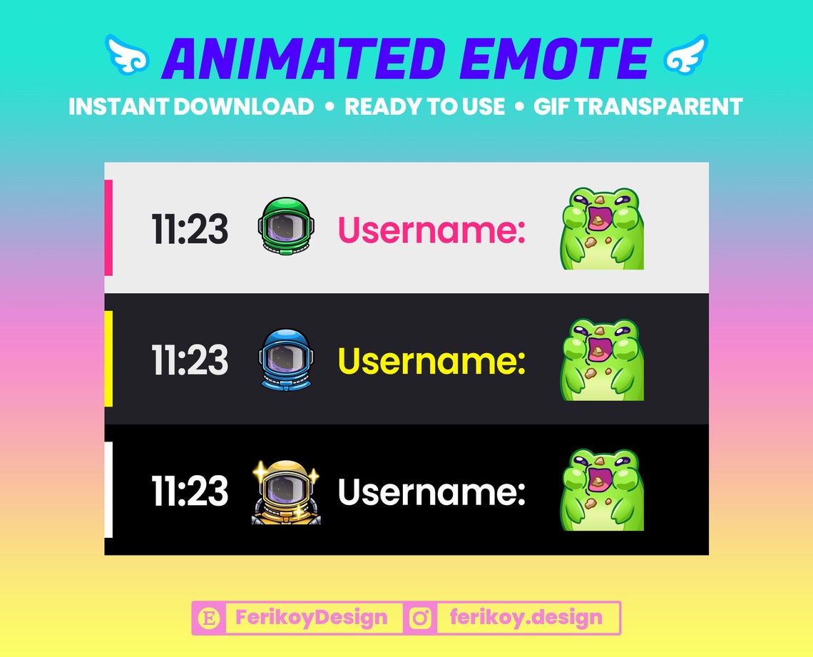 Nom Nom Cute Frog Animated Emote Yummy for Twitch and Discord and More - Etsy