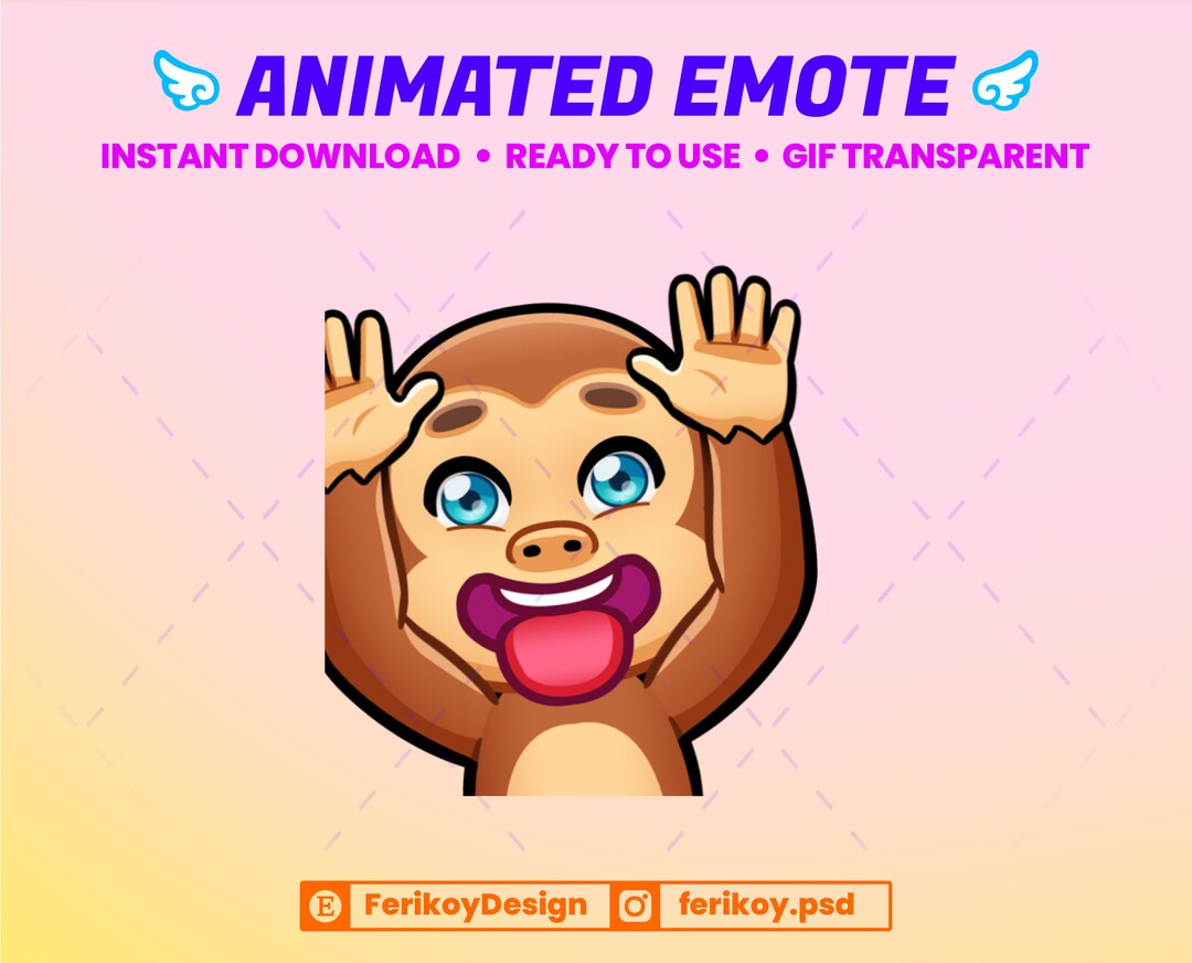 Funny Waving Greetings Cute Monkey Animated Emote - Hello Monkey - for ...