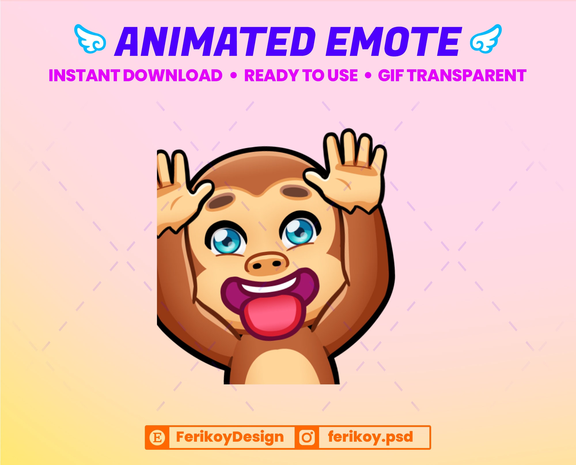 Funny Waving Greetings Cute Monkey Animated Emote Hello Monkey for ...