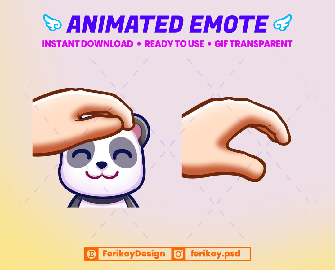 Animated Panda Bear Pet Emote - Touch Design for Twitch and Discord - Etsy