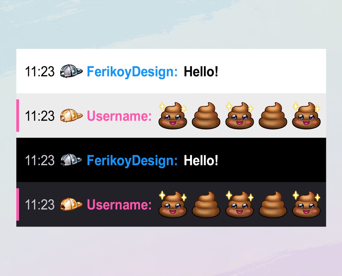 2x Stream Emotes Poop Emotes Cute Poop Adorable Custom Emotes Twitch ...