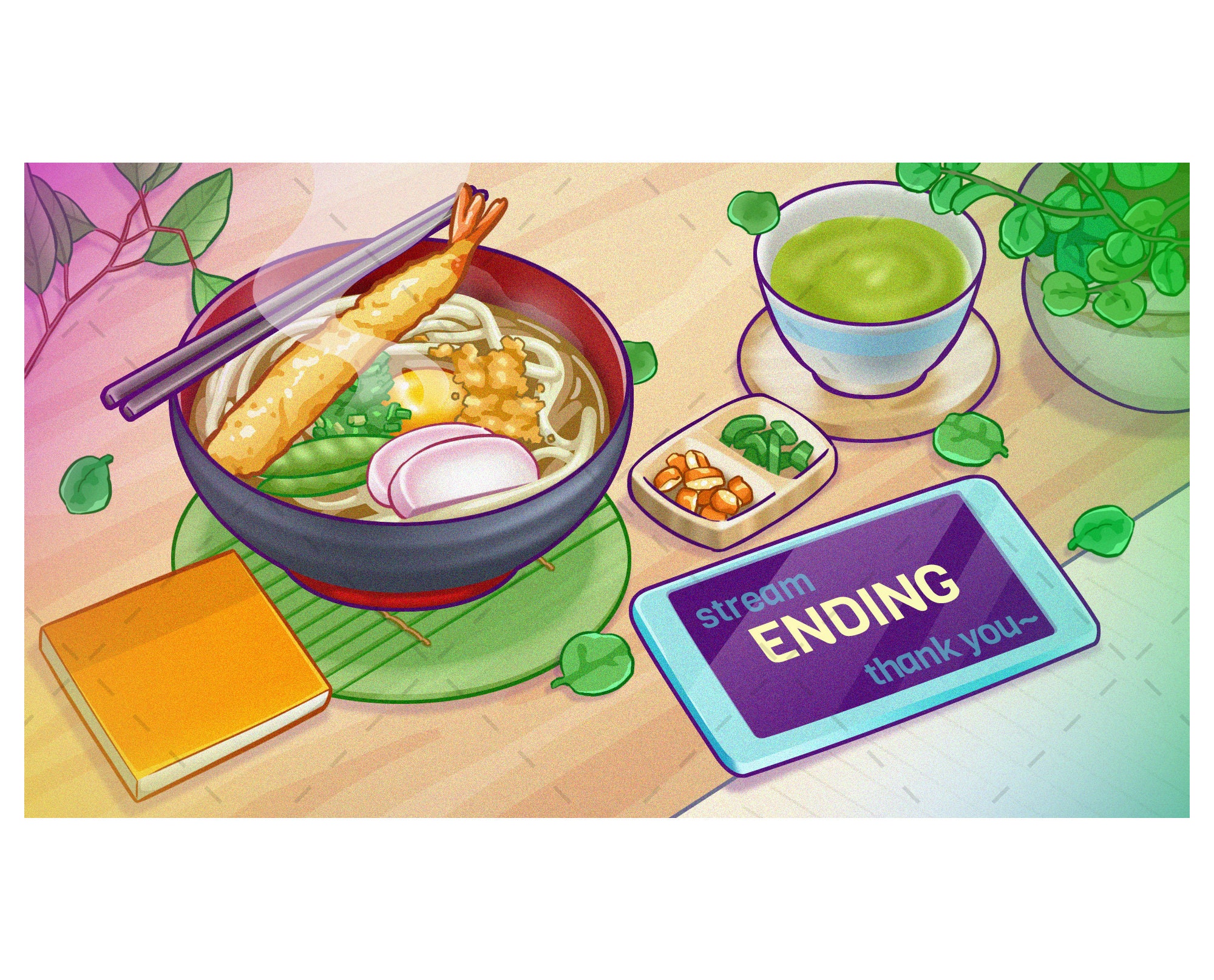 Animated Udon Bowl Stream Screens: Twitch Overlay (digital Download) - Etsy