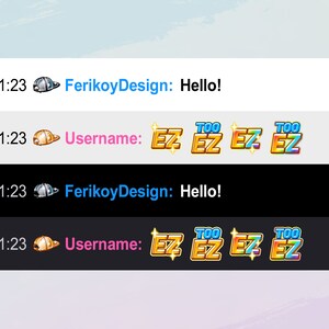 4x Stream Emotes - EZ Text Emotes - Easy - Too Easy | Custom Emotes ...