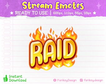 Twitch Emotes Raid - Etsy