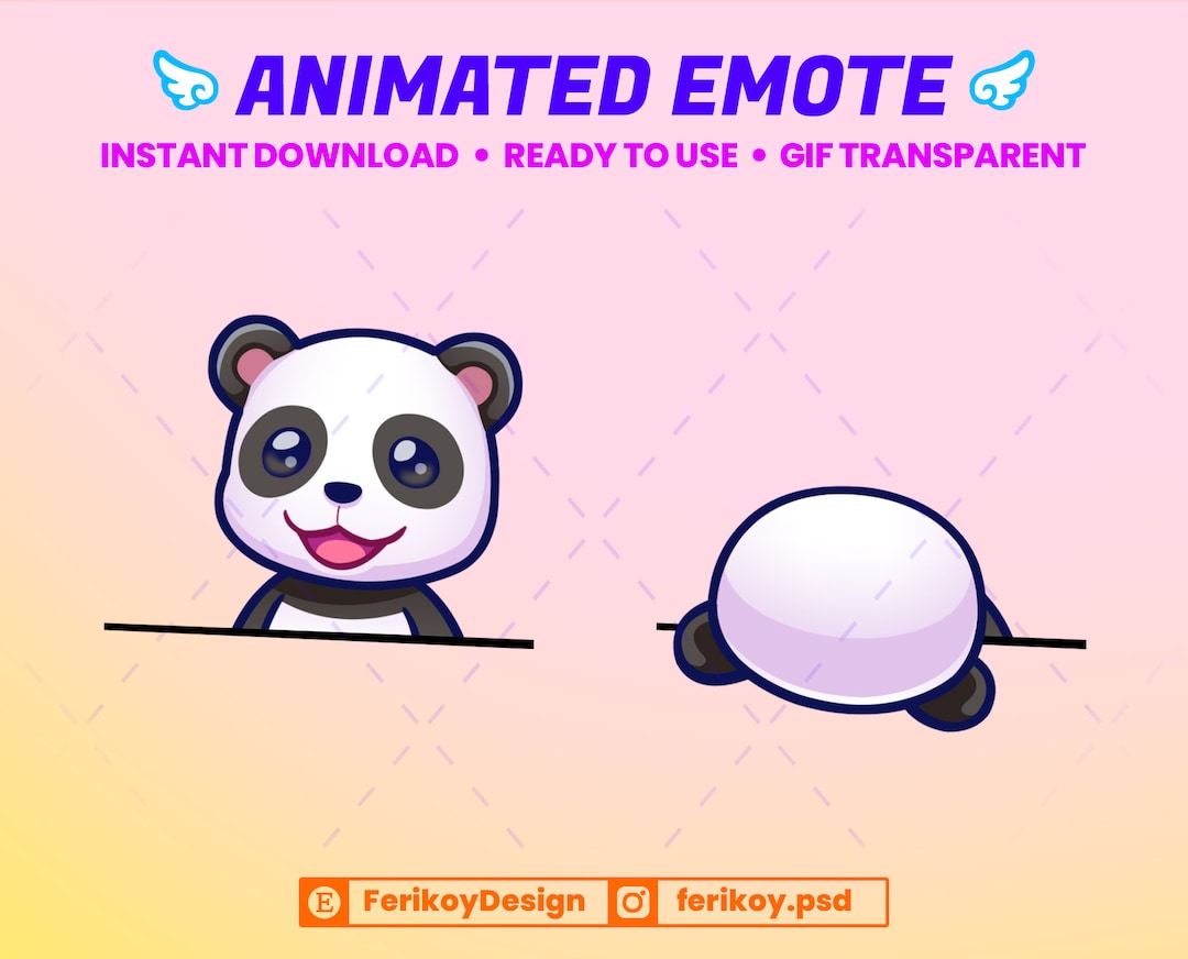 Cute Panda Headbang Slam Animated Emote - Hitting Head - for Twitch and ...