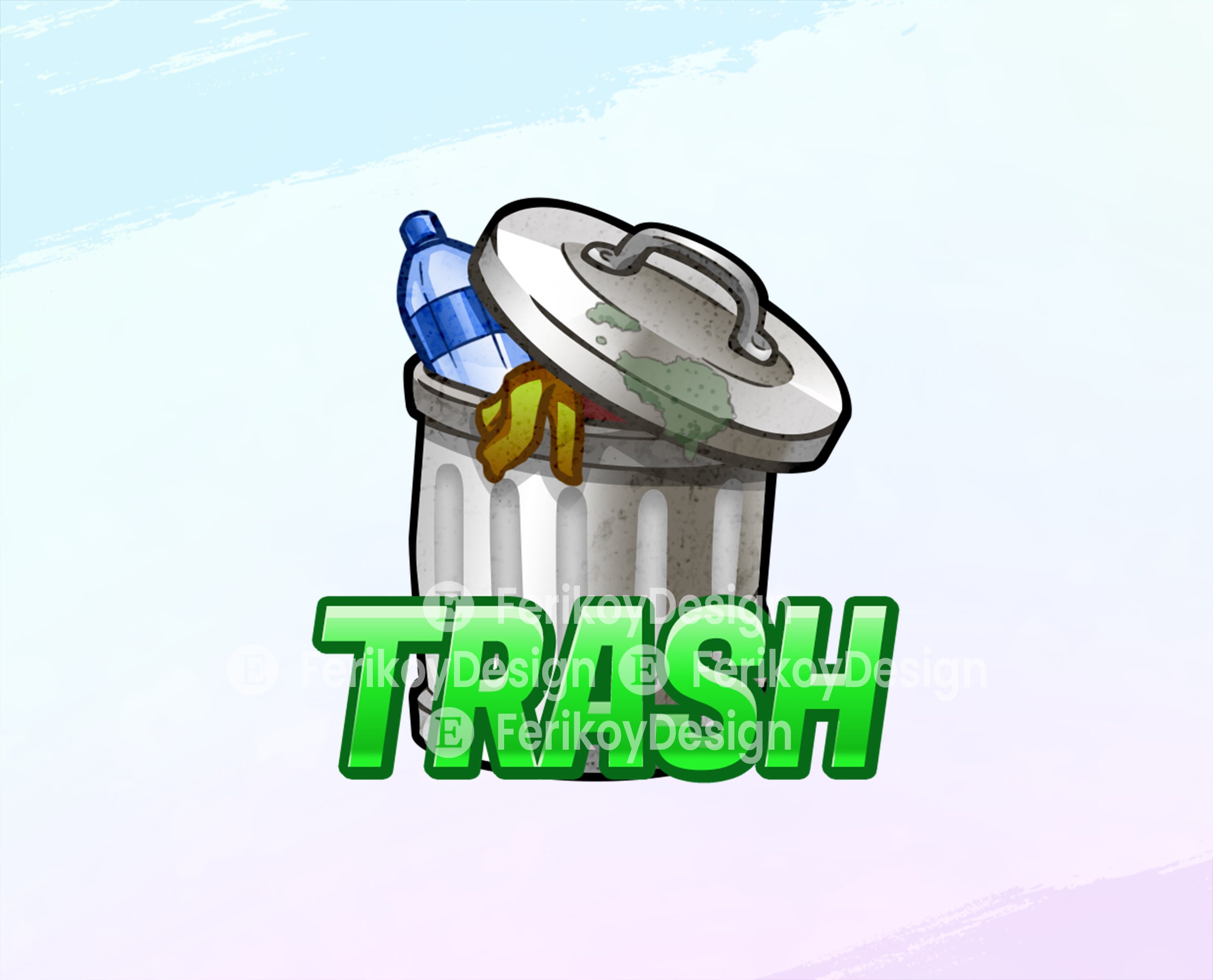 Stream Emotes - Trash Can | Custom Emotes | Twitch | Discord | Youtube ...