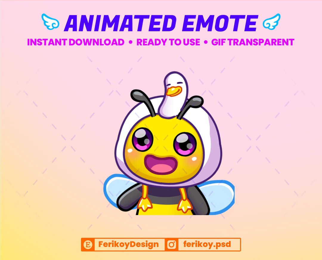 Emote animado Wiggle Dancing Cute Bee - Dancing Bee Wasp Hornet - para ...
