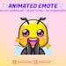 Cute Bee Clapping Hands Animated Emote Appreciating Bee Wasp Hornet for ...