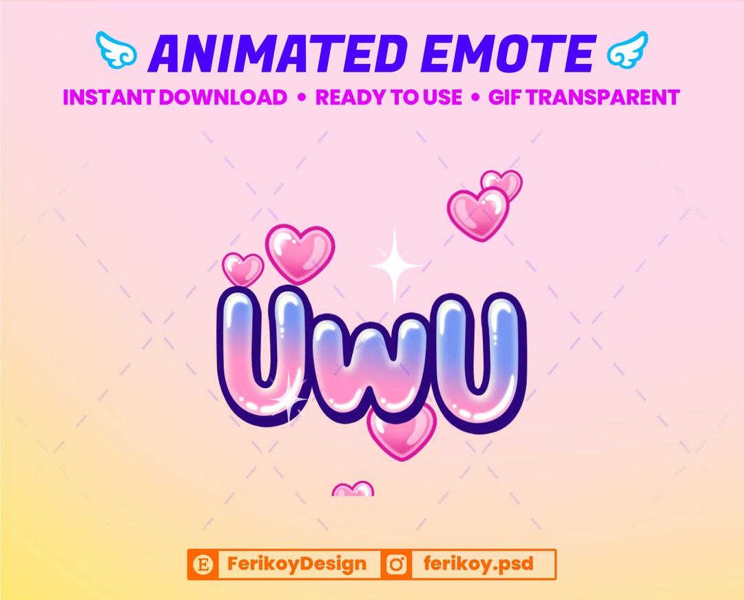 Uwu Emote - Cute Uwu - Animated Emote - Sparkle - Heart | Animation ...