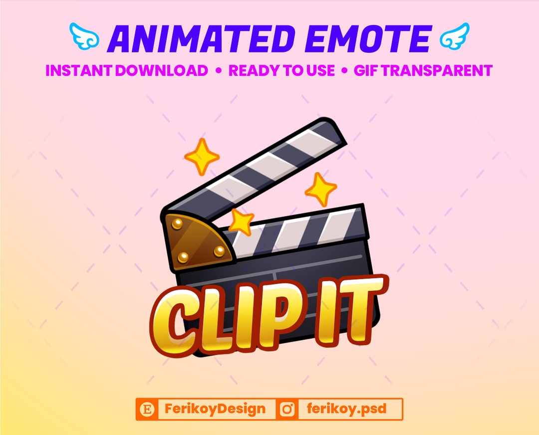 Clip It Animated Emote: Sparkle Twitch/discord Stream Emote - Etsy