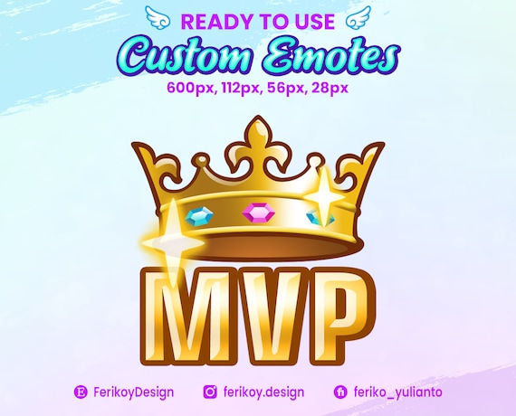 Stream Emotes MVP the King Crown Custom Emotes Twitch | Etsy Australia