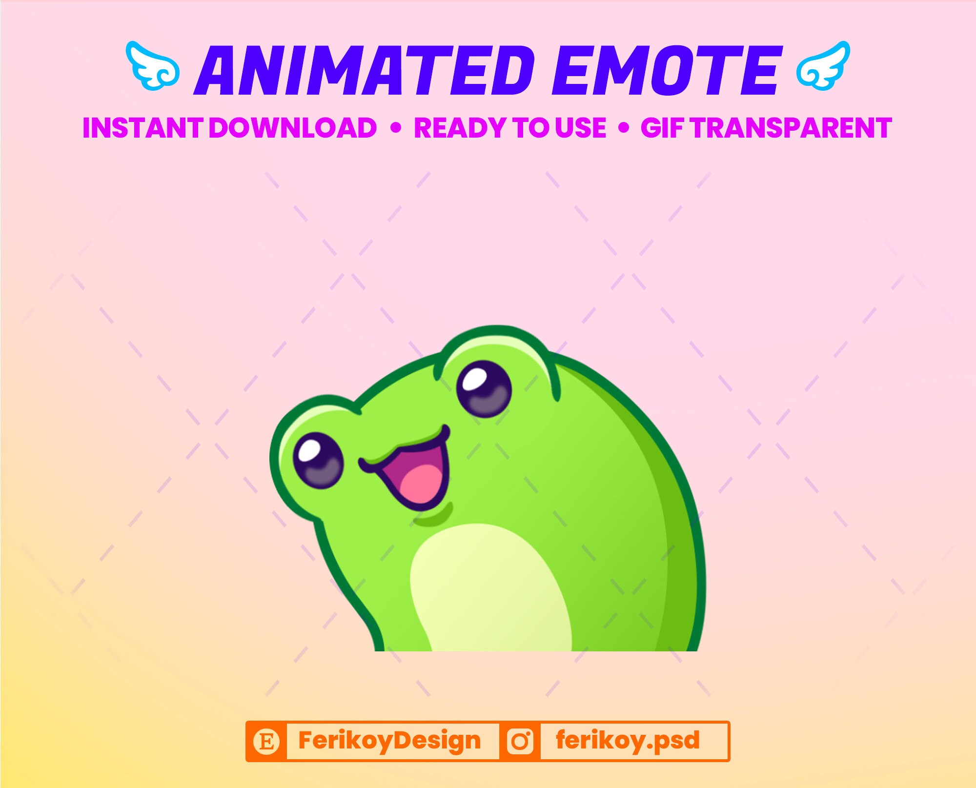 Wobble Dancing Cute Frog Animated Emote Wobble Wiggle Dance Froggy for ...