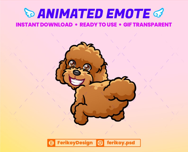 Animated Poodle Twerk Emote: Twitch/discord (GIF/PNG) - Etsy