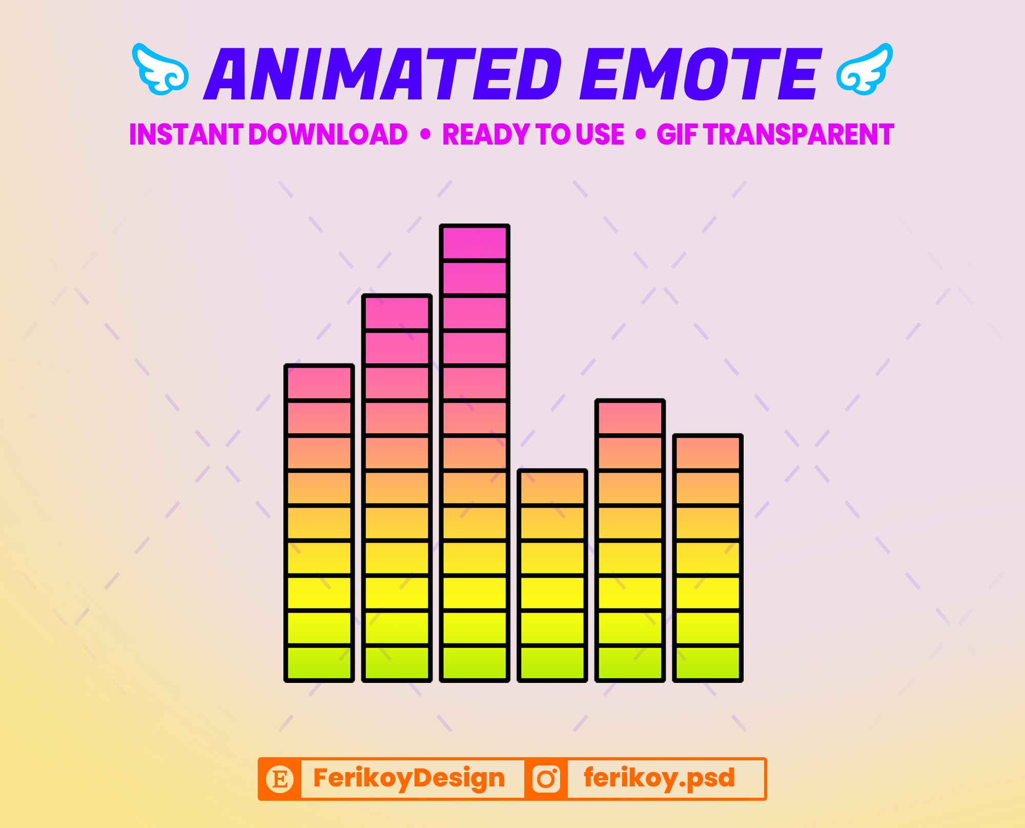 Animated Equalizer Emote: Music Sound Effect for Twitch/discord - Etsy