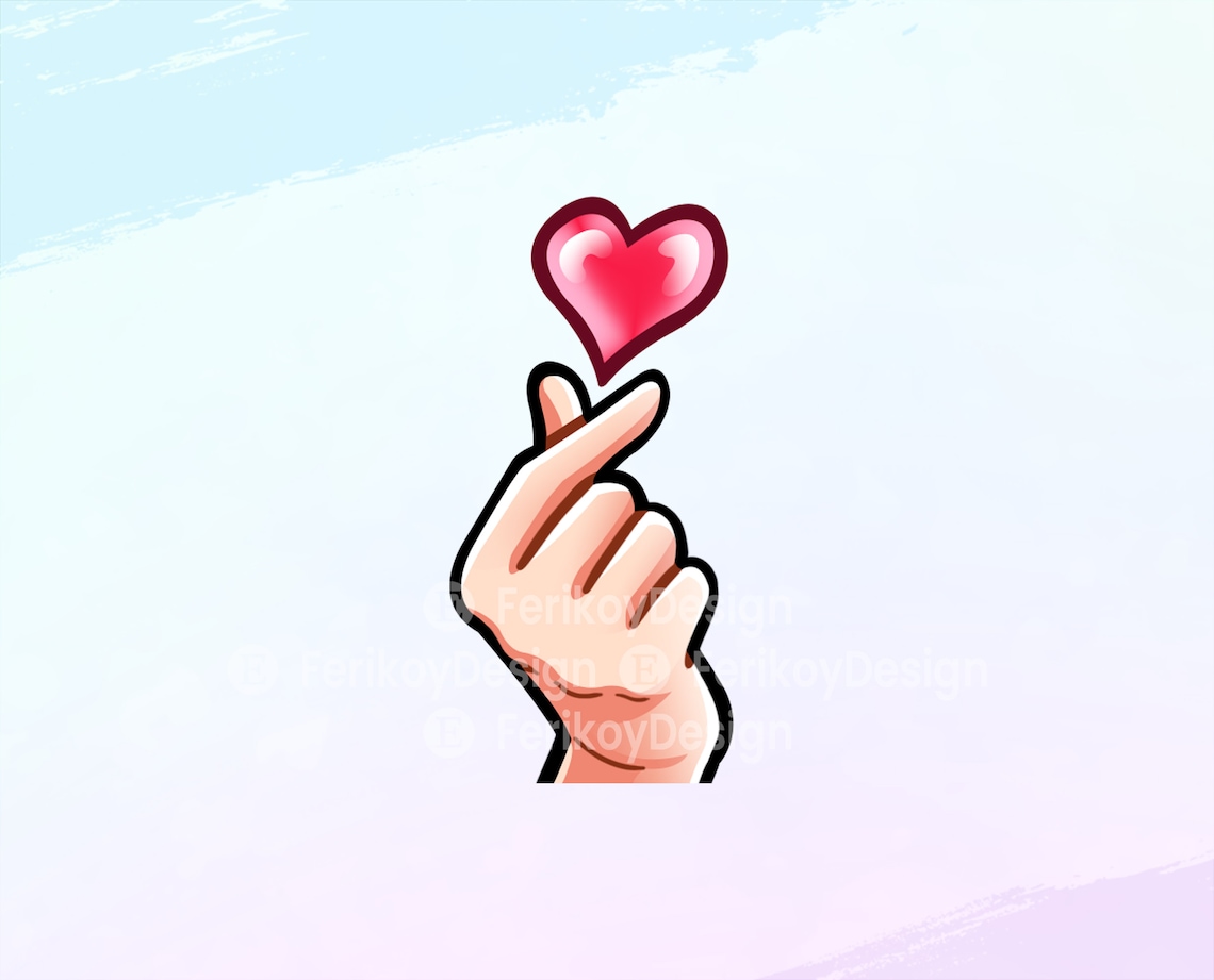 Stream Emotes - Love Hand Sign - Heart | Custom Emotes | Twitch ...