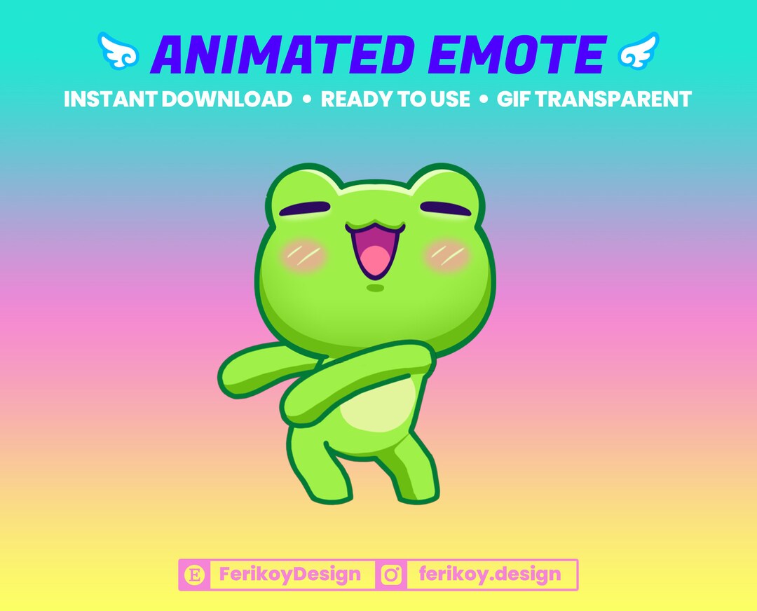 Cute Frog Dance 2 Animated Emote Dancing Frog for Twitch - Etsy UK