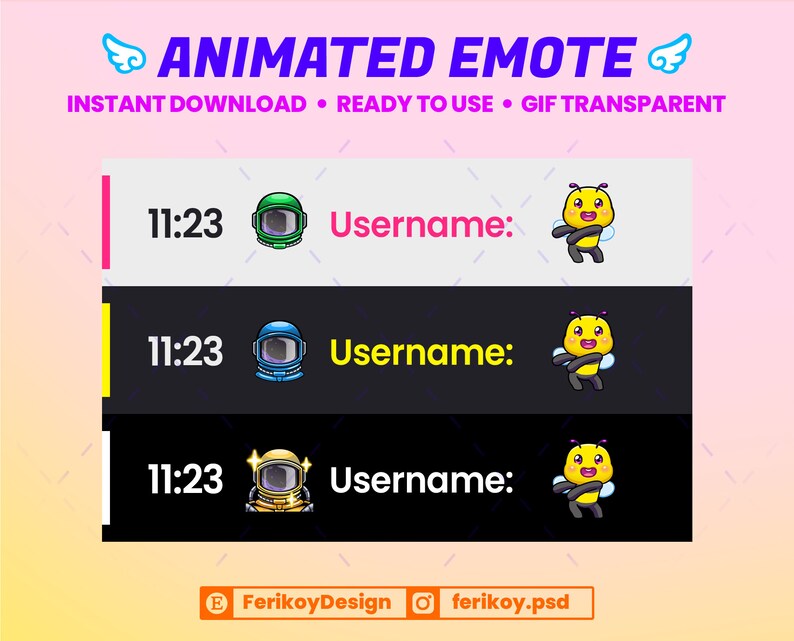 Cute Bee Dance Animated Emote - Honey Bee Dancing - for Twitch and ...