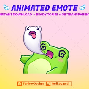 RIP Dead Cute Frog Animated Emote - Kawaii Froggy Ghost - for Twitch ...
