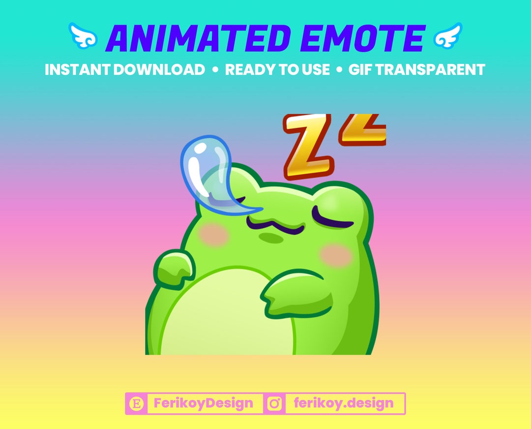 Sleepy Cute Frog Animated Emote Sleepy Froggy for Twitch - Etsy