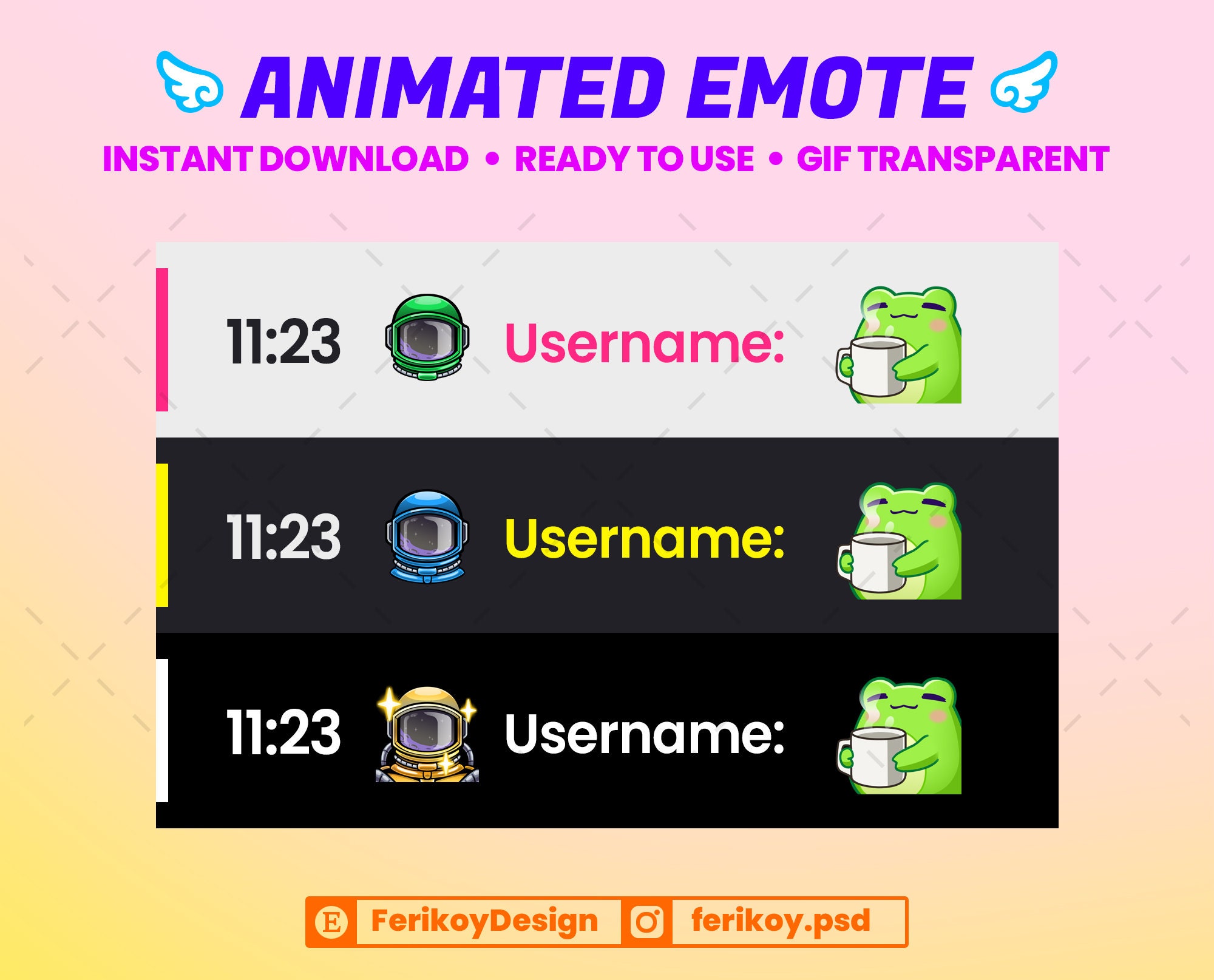 Cute Coffee Frog Animated Emote – Twitch & Discord Sip Emote - Etsy