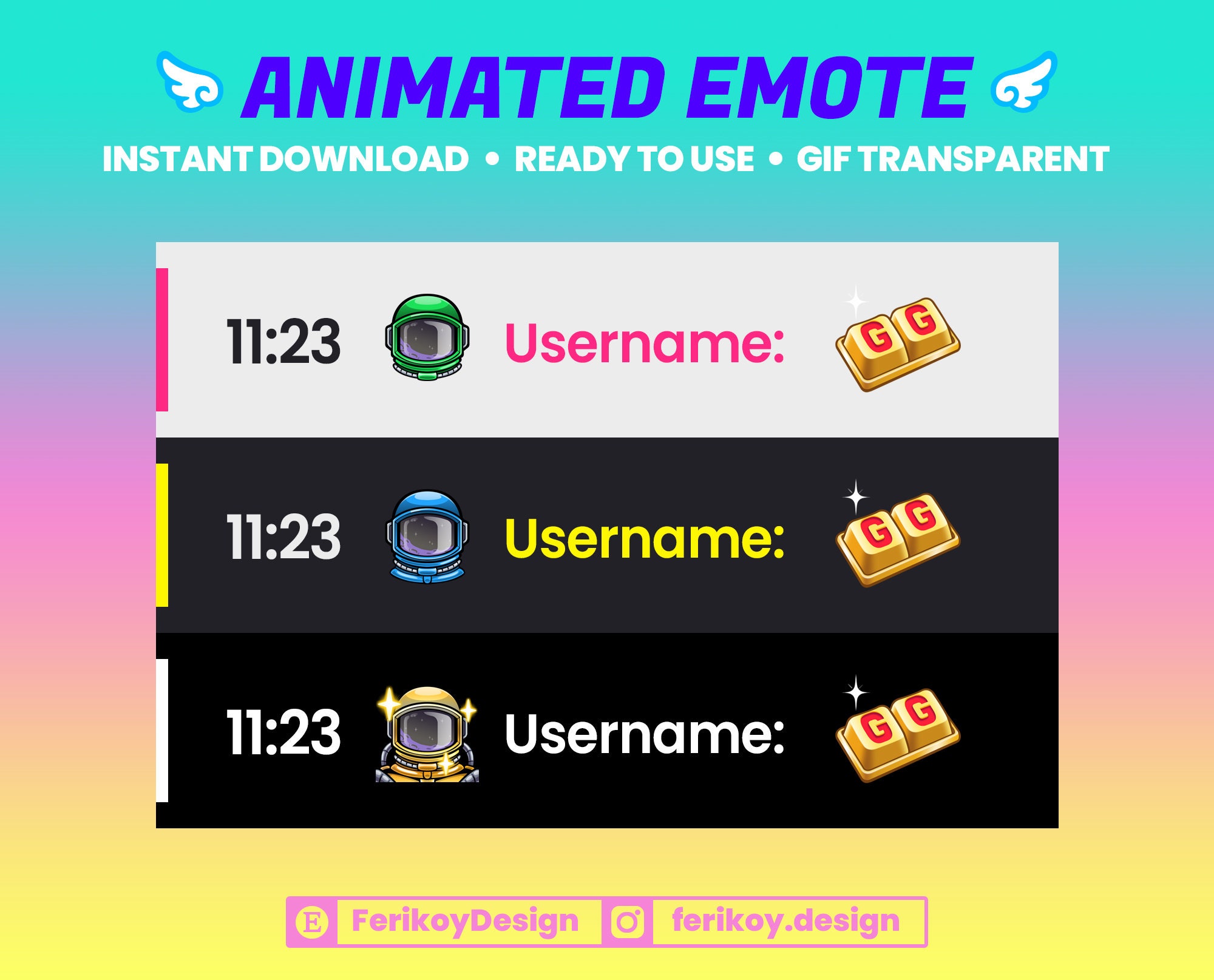 GG Keyboard Emote GG Button Emote Good Game Gold Animated Emote Twitch ...