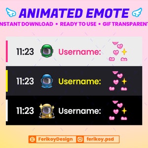 Flying Hearts Animated Emote: Sparkle Heart Twitch/discord (digital ...