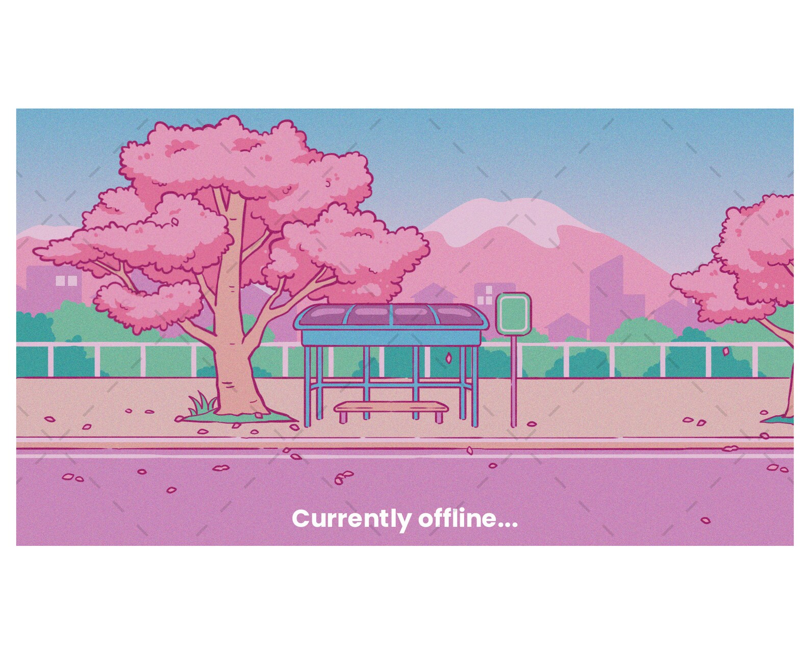 7x Lofi Aesthetic Bus Stop Cute Cozy Cherry Blossom - Etsy