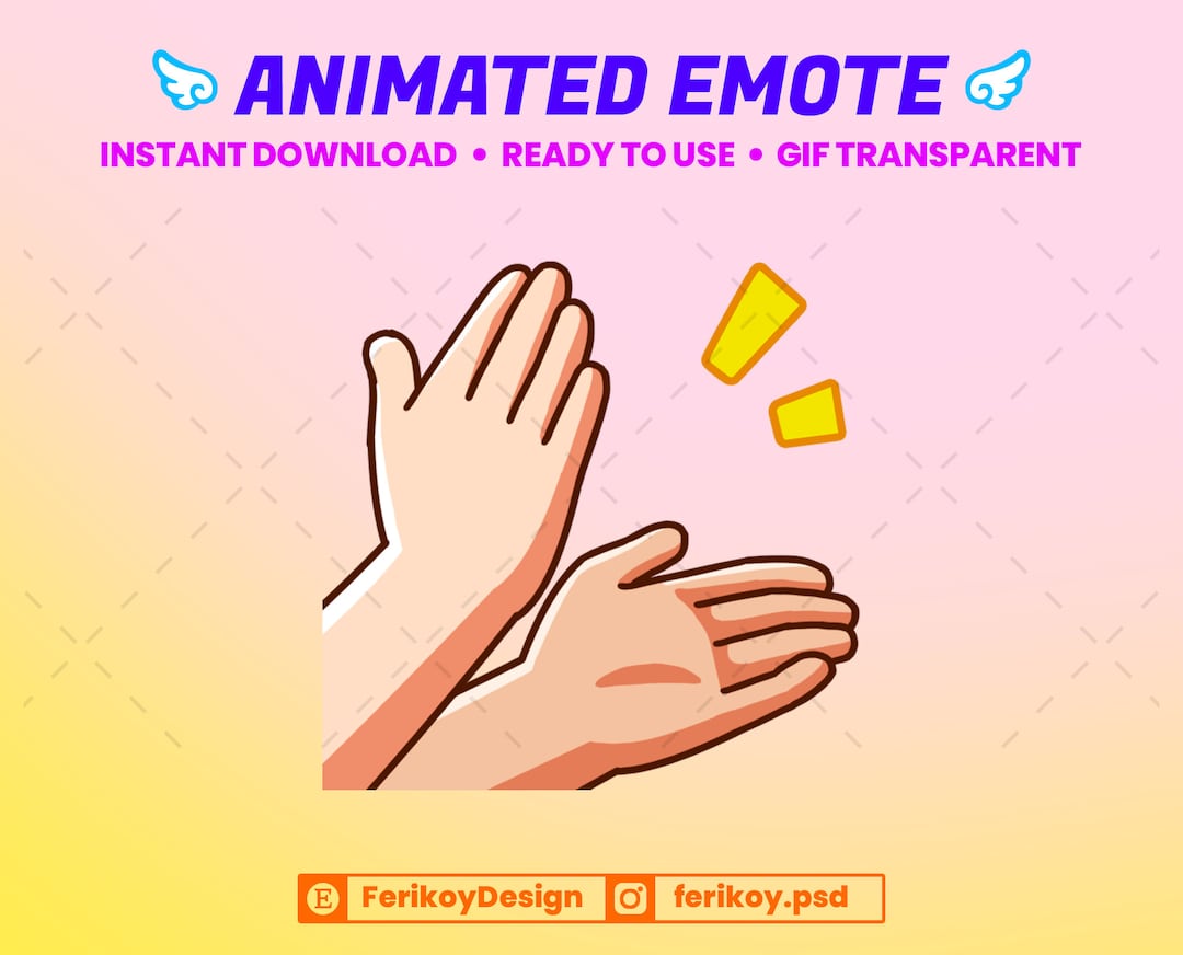 Clapping Hands Animated Emote Clap Clap Good Job for - Etsy Australia