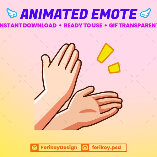 Clapping Hands Animated Emote Clap Clap Good Job for - Etsy