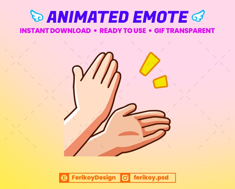 Clapping Hands Animated Emote Clap Clap Good Job for - Etsy