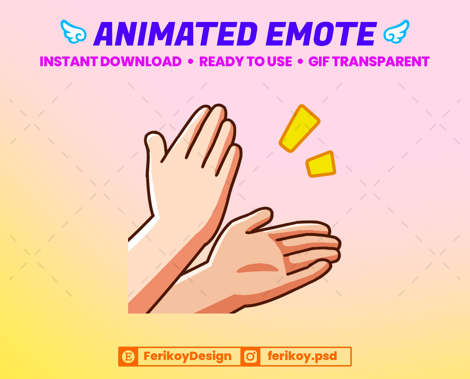 Clapping Hands Animated Emote Clap Clap Good Job for - Etsy