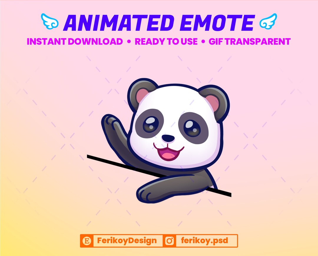 Bongo Tap Cute Panda Animated Emote - Bongo Tap Panda Bear Emote - for ...