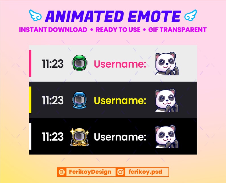 Boxing Fight Cute Panda Bear Animated Emote and Static for Twitch and ...