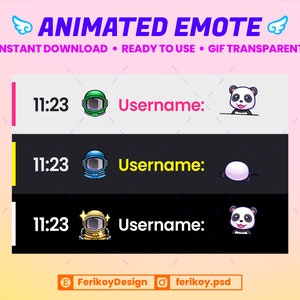 Cute Panda Headbang Slam Animated Emote - Hitting Head - for Twitch and ...