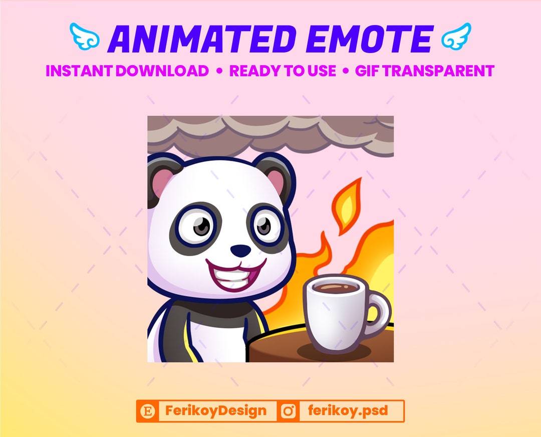This is Fine Cute Panda Animated Emote - I Am Okay - It's Fine Panda ...