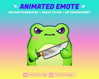 Jamming Cute Frog Animated Emote Frog Jam Dancing Party for Twitch and ...