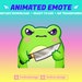 Cute Frog Knife Animated Emote for Twitch and Discord and More - Etsy