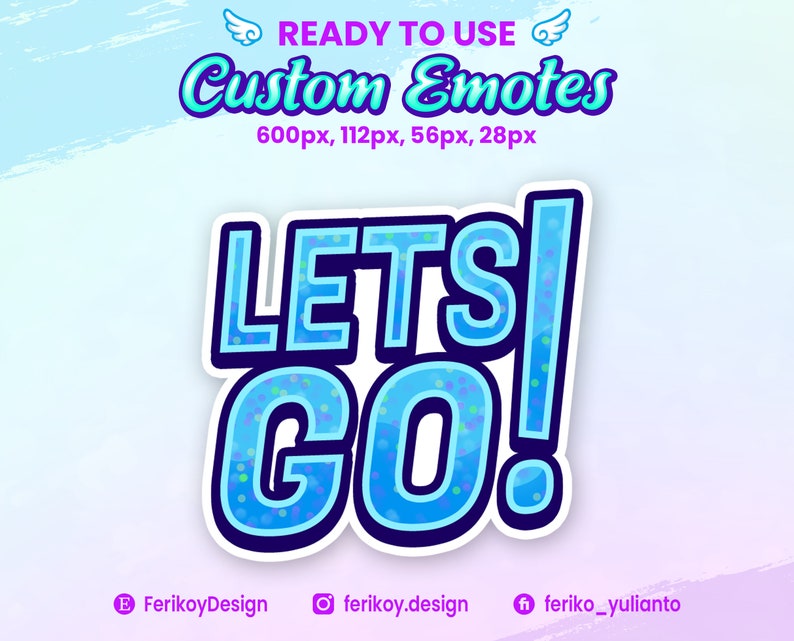 Stream Emotes Lets Go Text Emote Custom Emotes Twitch Discord Youtube ...