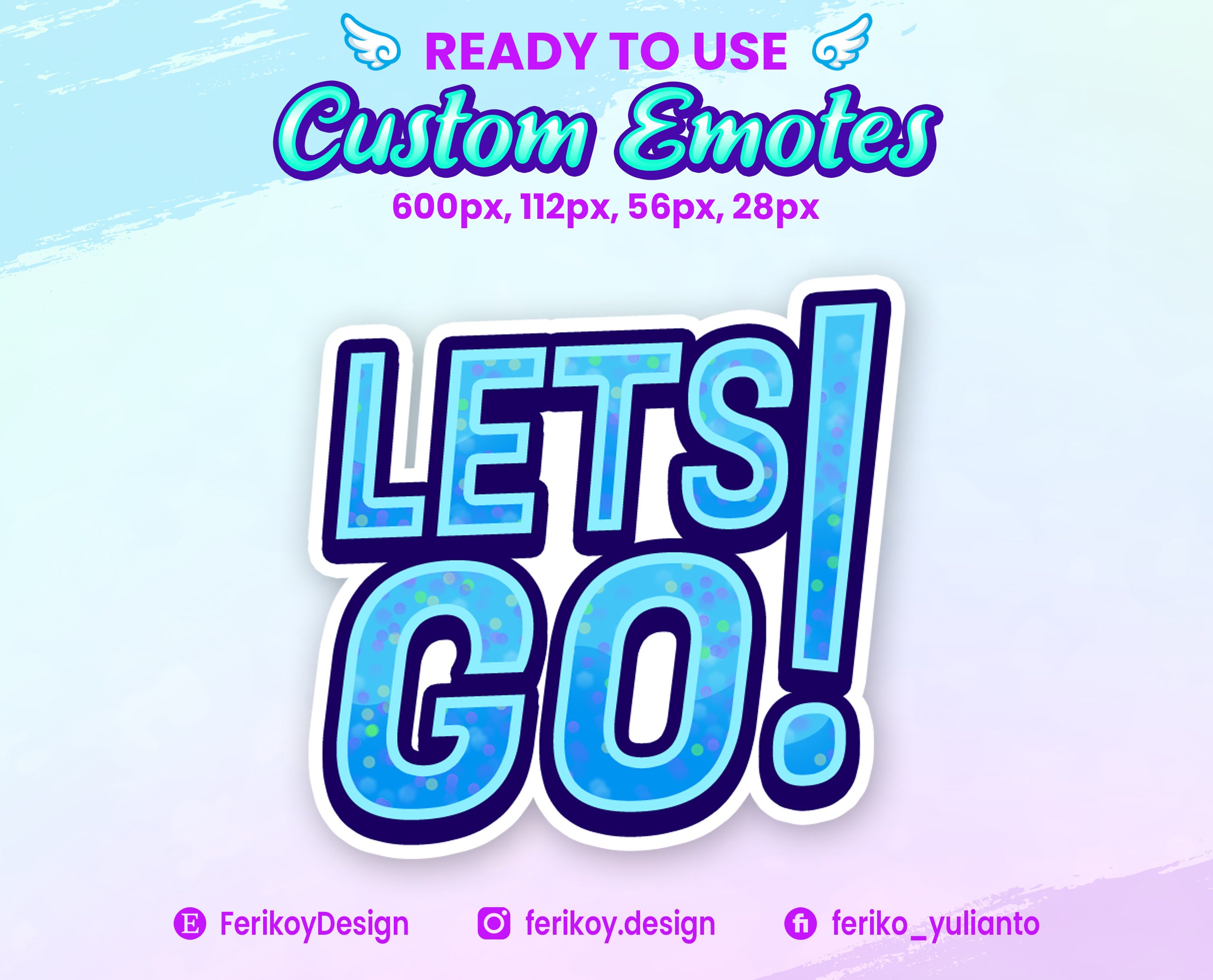 Stream Emotes Lets Go Text Emote Custom Emotes Twitch Discord Youtube ...