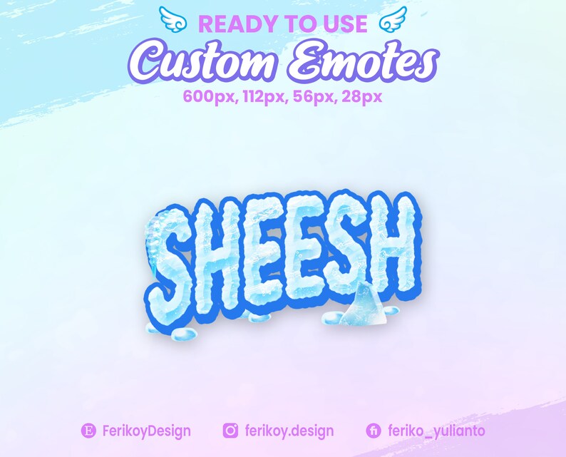 Stream Emotes Sheesh Text Emote Ice Iced Sheesh Custom Emotes Twitch ...