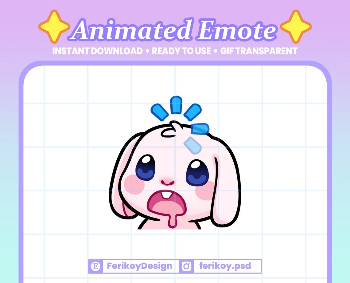 Buffering Bunny Animated Emote | Loading Buffer Rabbit Twitch, Discord ...