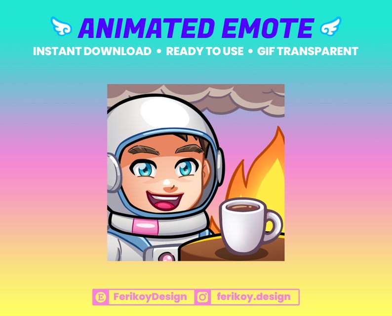 This is Fine Astronaut Animated Emote It's Fine Universe Astronaut for ...